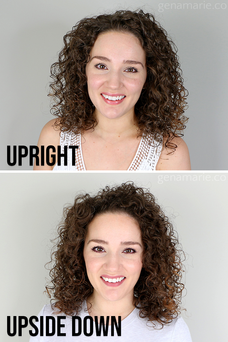 Upright Styling Routine vs. Upside Down Styling Curly Hair - Gena Marie