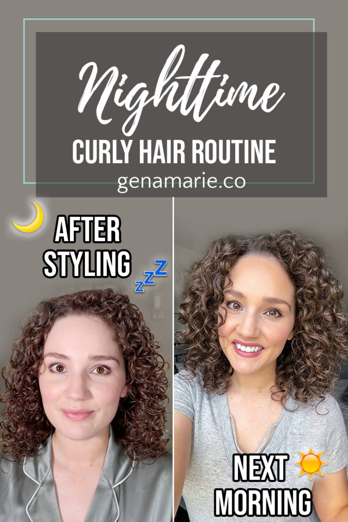 Nighttime Curly Hair Routine, How to Preserve Curls Overnight + Touchup ...