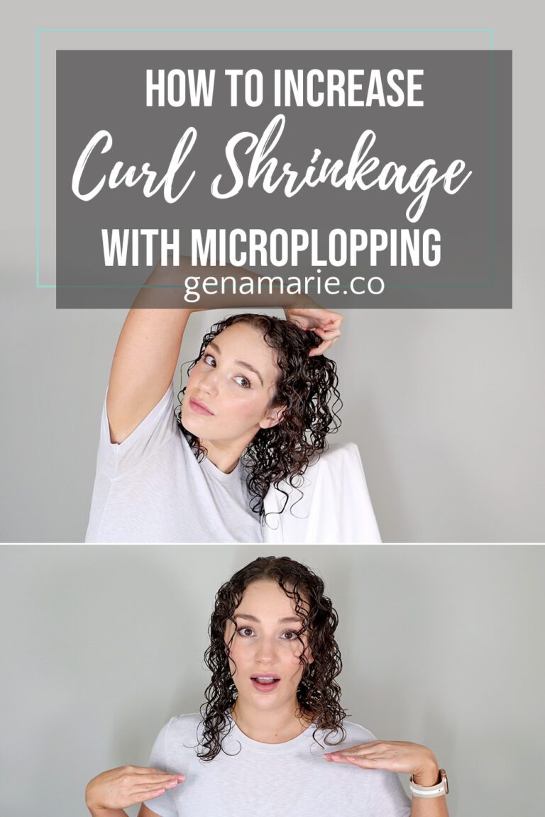 How to Increase Shrinkage in Curly Hair with Microplopping - Gena Marie