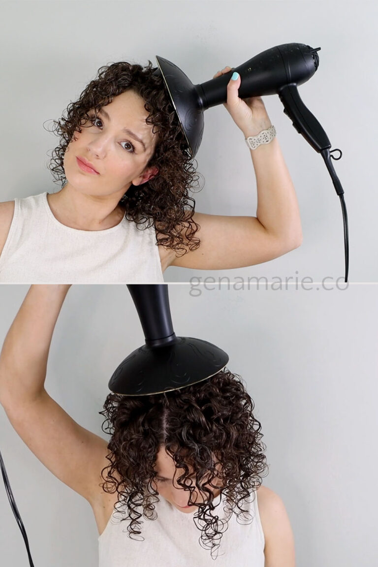 How to Diffuse for Tighter Curls & Root Volume without Frizz - Gena Marie