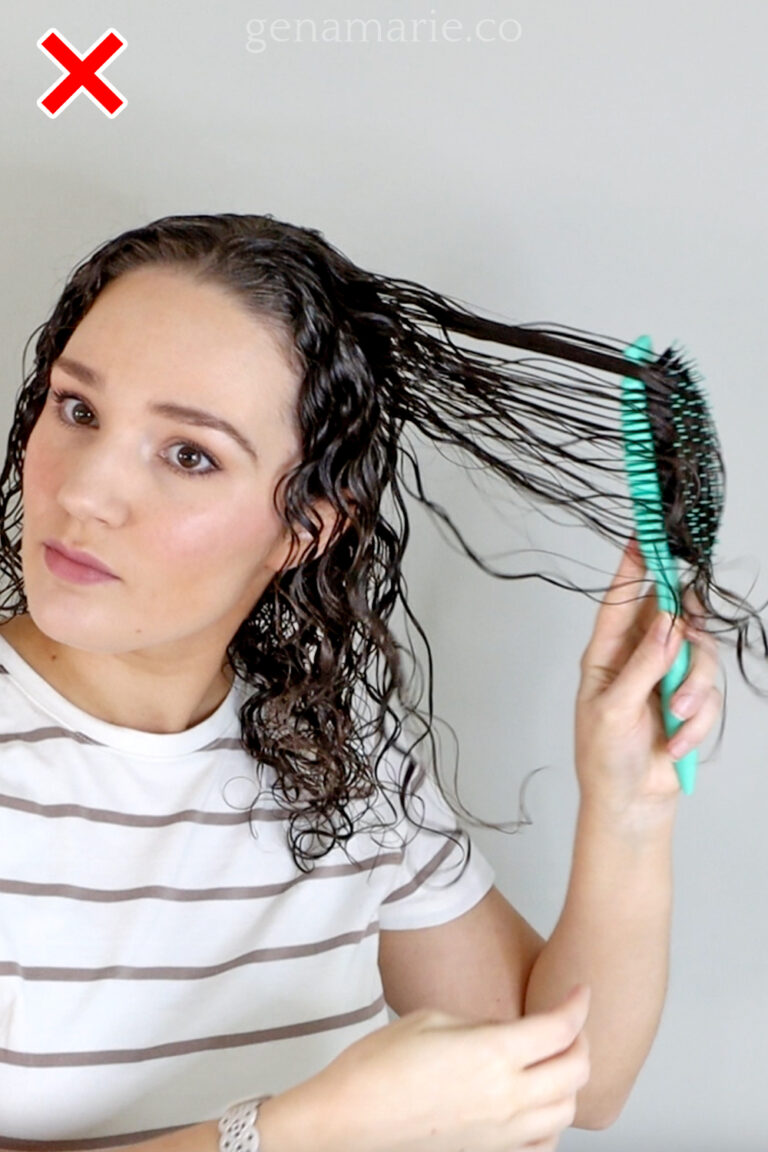 How to Brush Style to Smooth Frizzy Curly Hair, Simplified for Beginners + GIVEAWAY - Gena Marie
