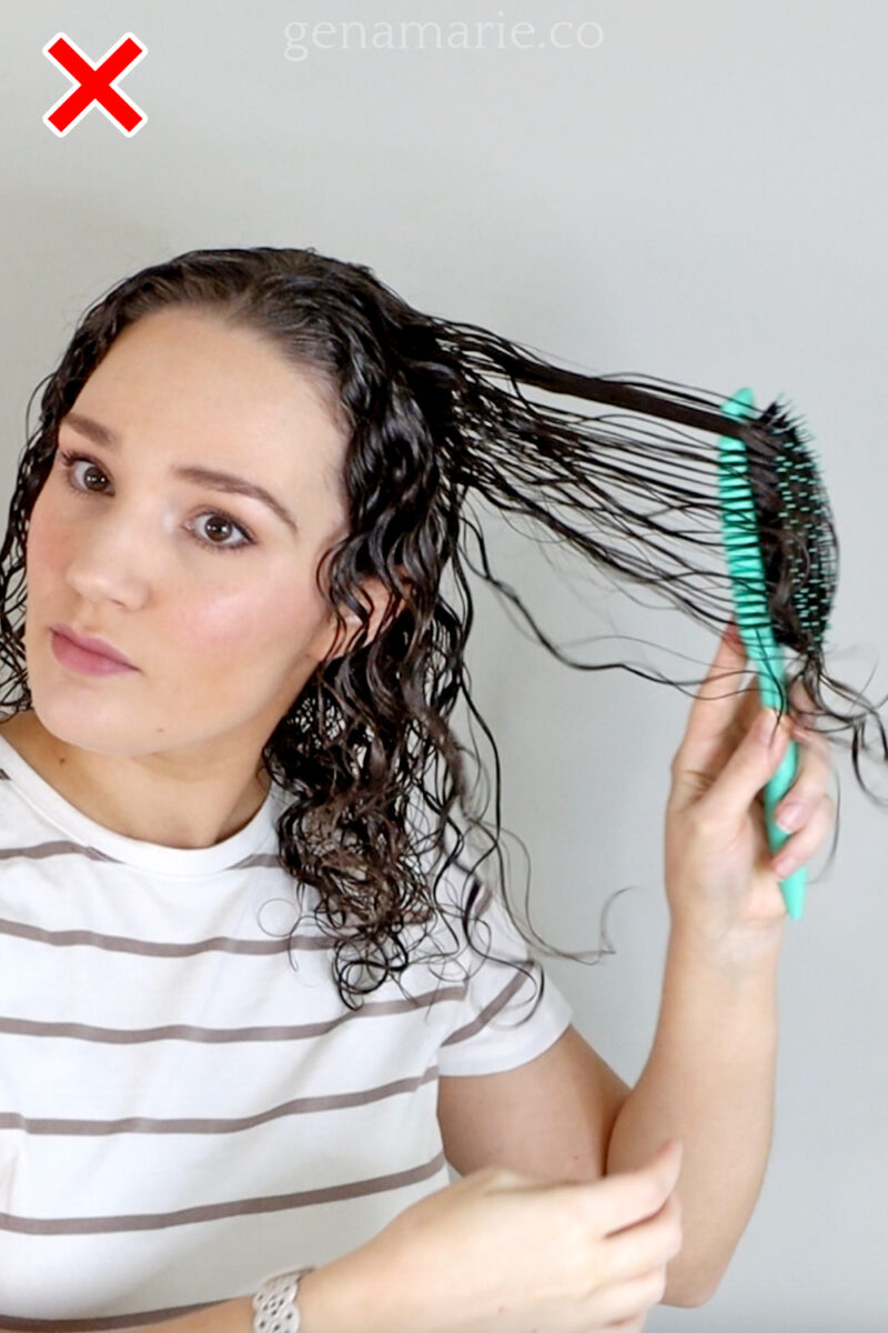 How to Brush Style to Smooth Frizzy Curly Hair, Simplified for ...