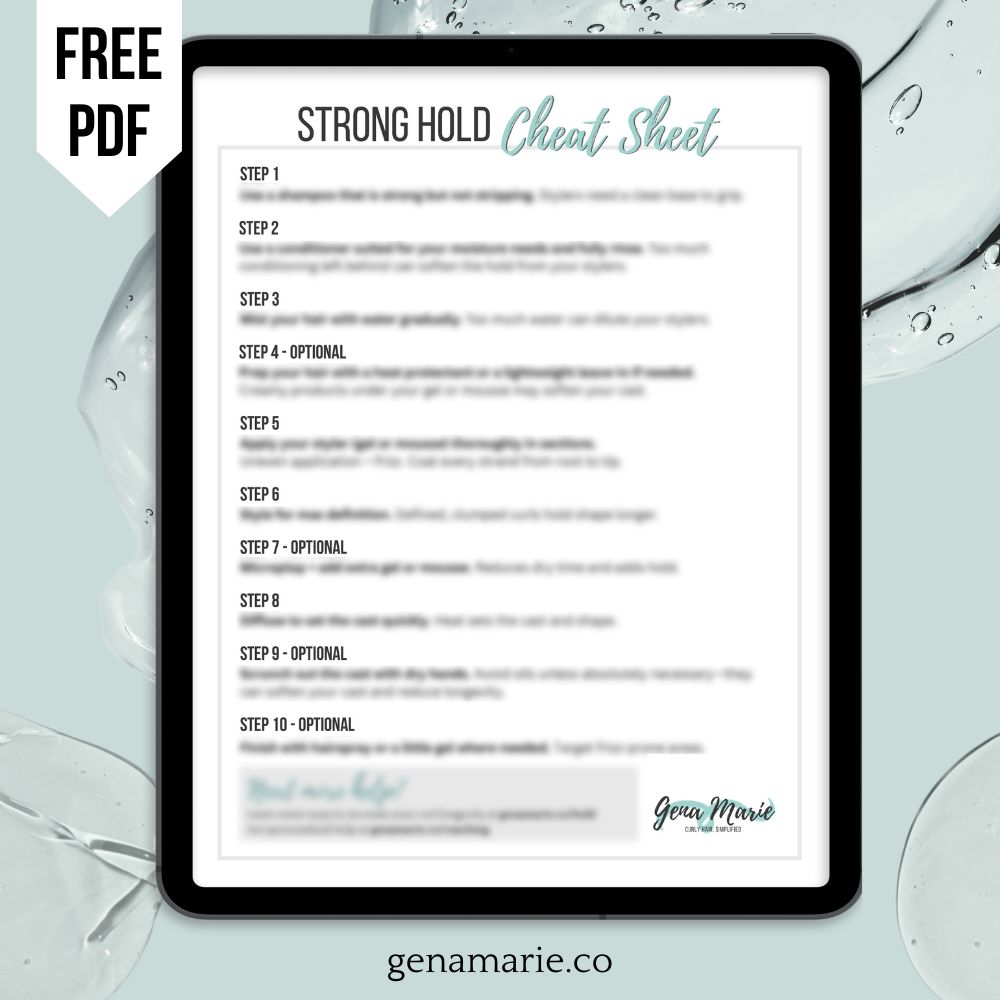 Strong Hold Method Cheat Sheet - Gena Marie