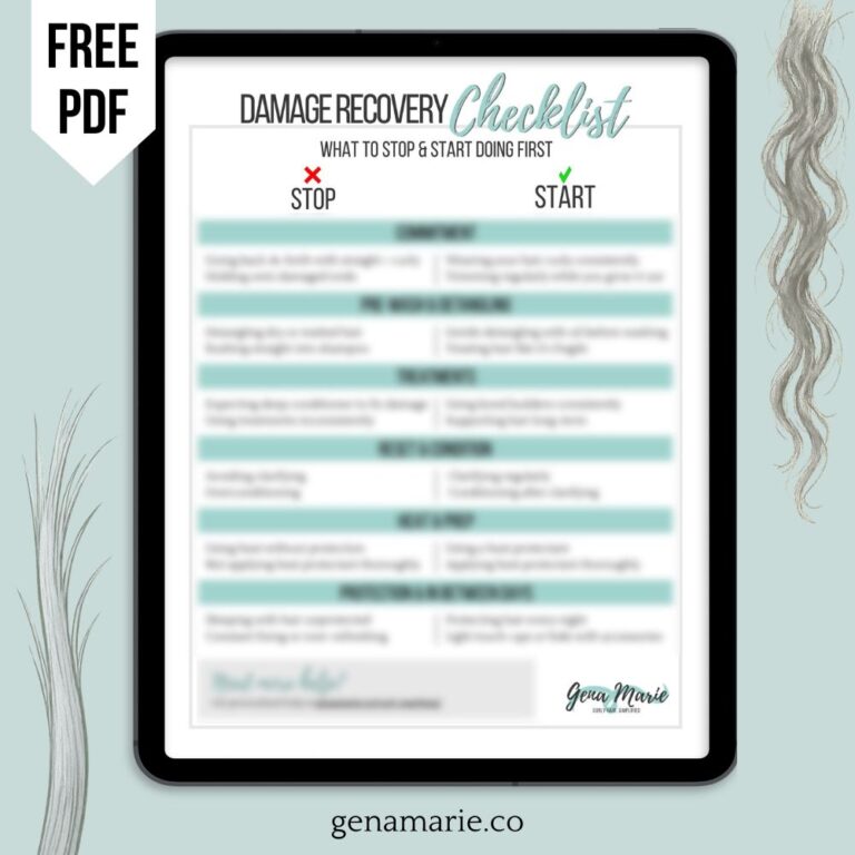 Damage Recovery Checklist - Gena Marie